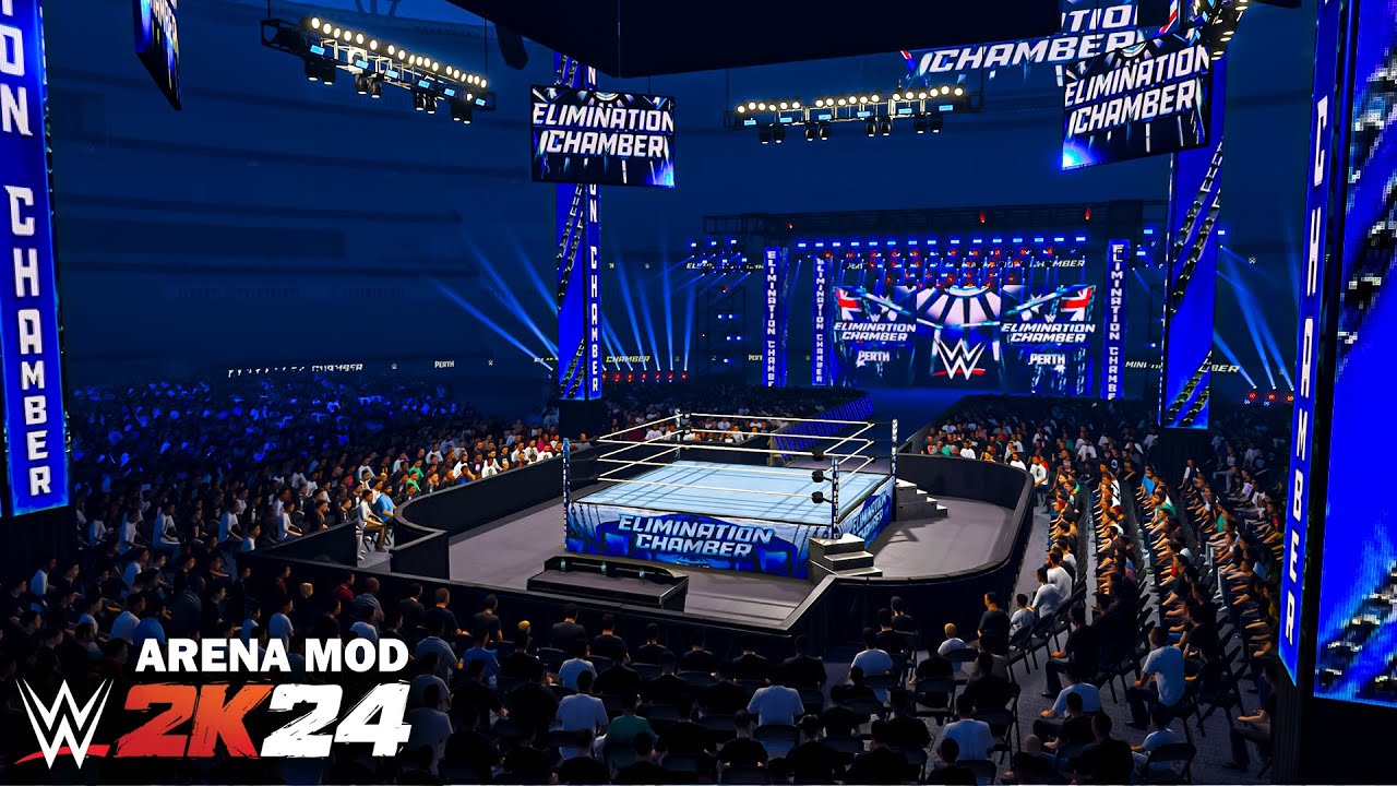 WWE 2K24: Elimination Chamber '24 Modded Arena | WWE 2K24 Pc Mods - YouTube
