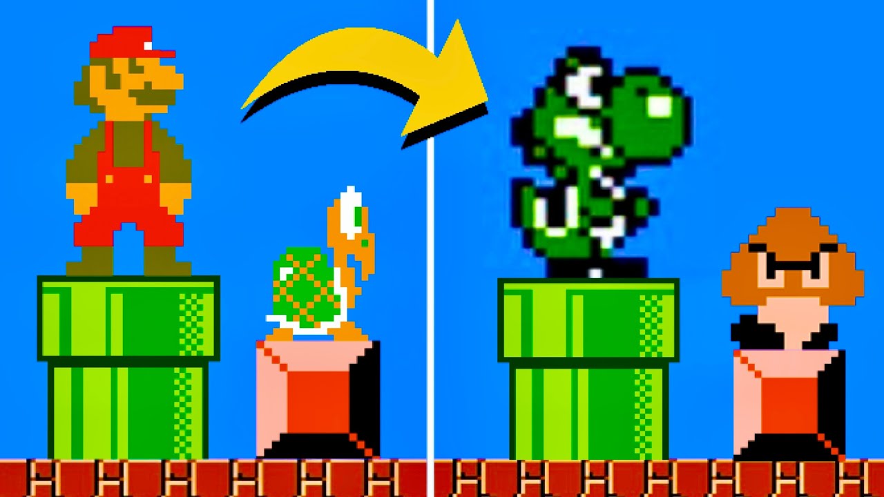 Yoshi in Super Mario Bros.(1985)|Fan-Made|HD - YouTube