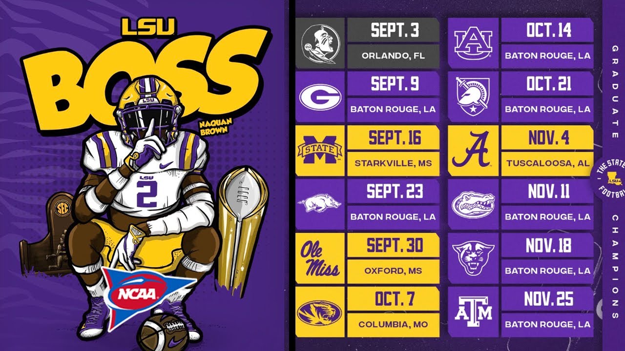 2024 LSU Tigers Football Game Schedule - YouTube