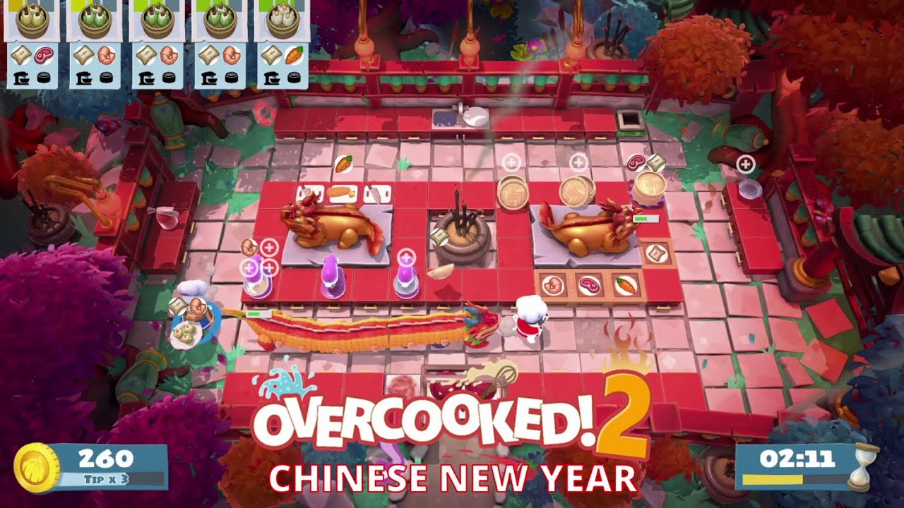 More Annoying Dragons | Overcooked! 2 Co-op 2 Players - Chinese New ...