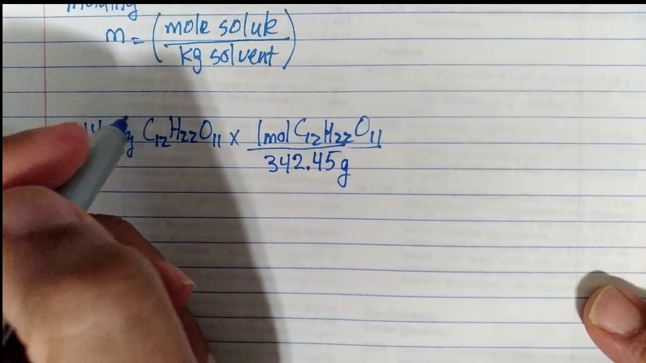 Quick video: Calculating molality - YouTube