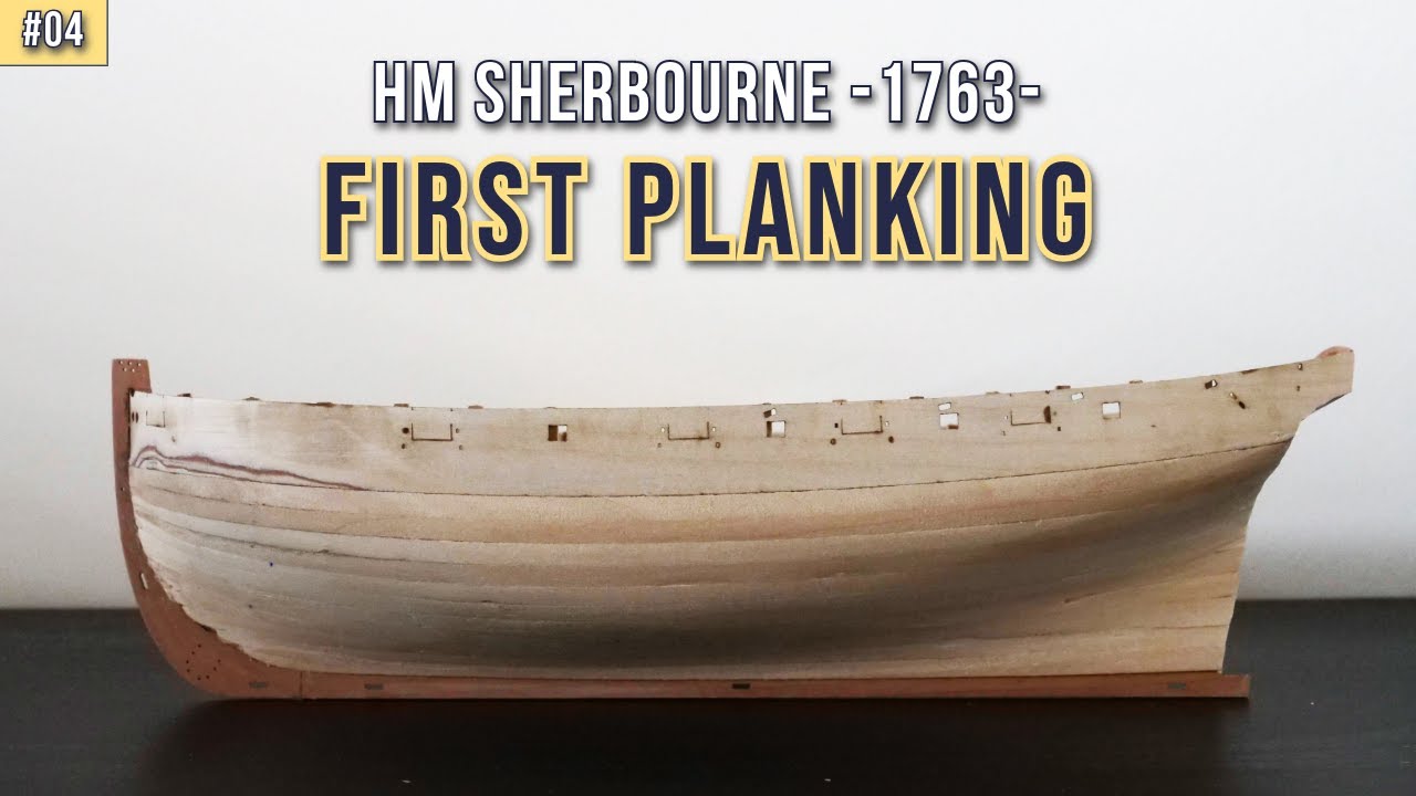 First layer of planking - SHIP MODELING - Sherbourne 1763 - YouTube
