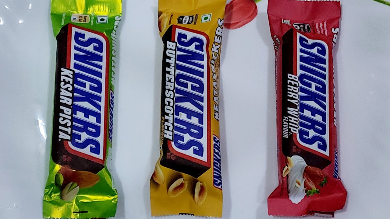 Cadbury vs Snickers Berry whip vs Snickers Butterscotch vs Snickers ...