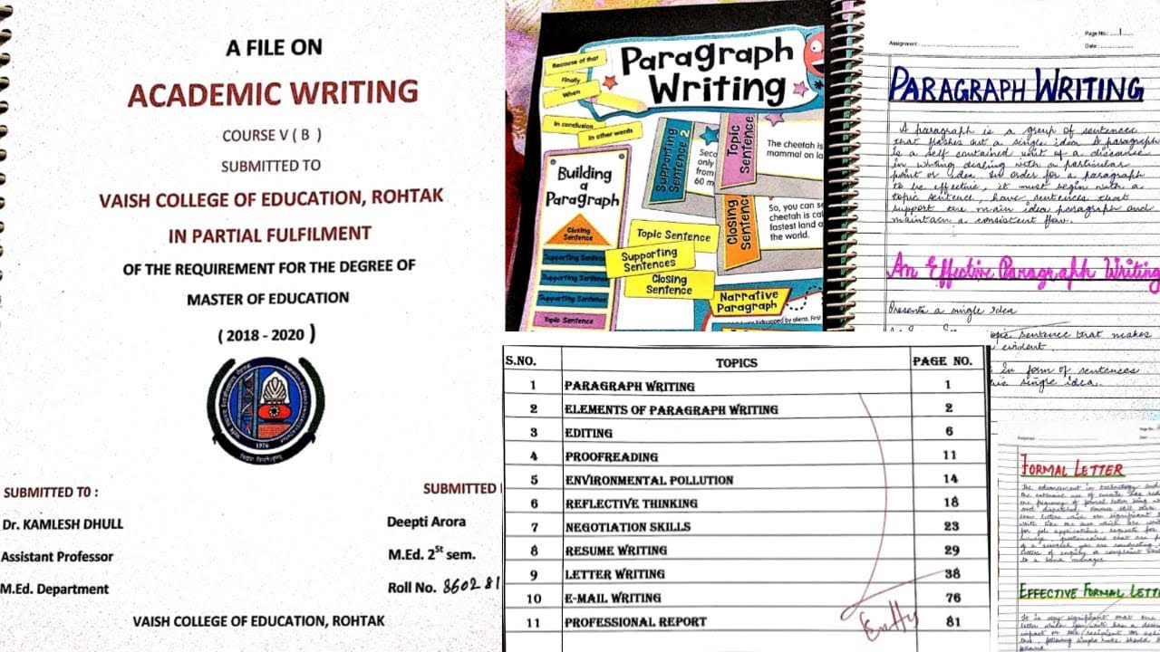 Academic Writing Practical File - M.Ed. 2nd Semester Practical File ...