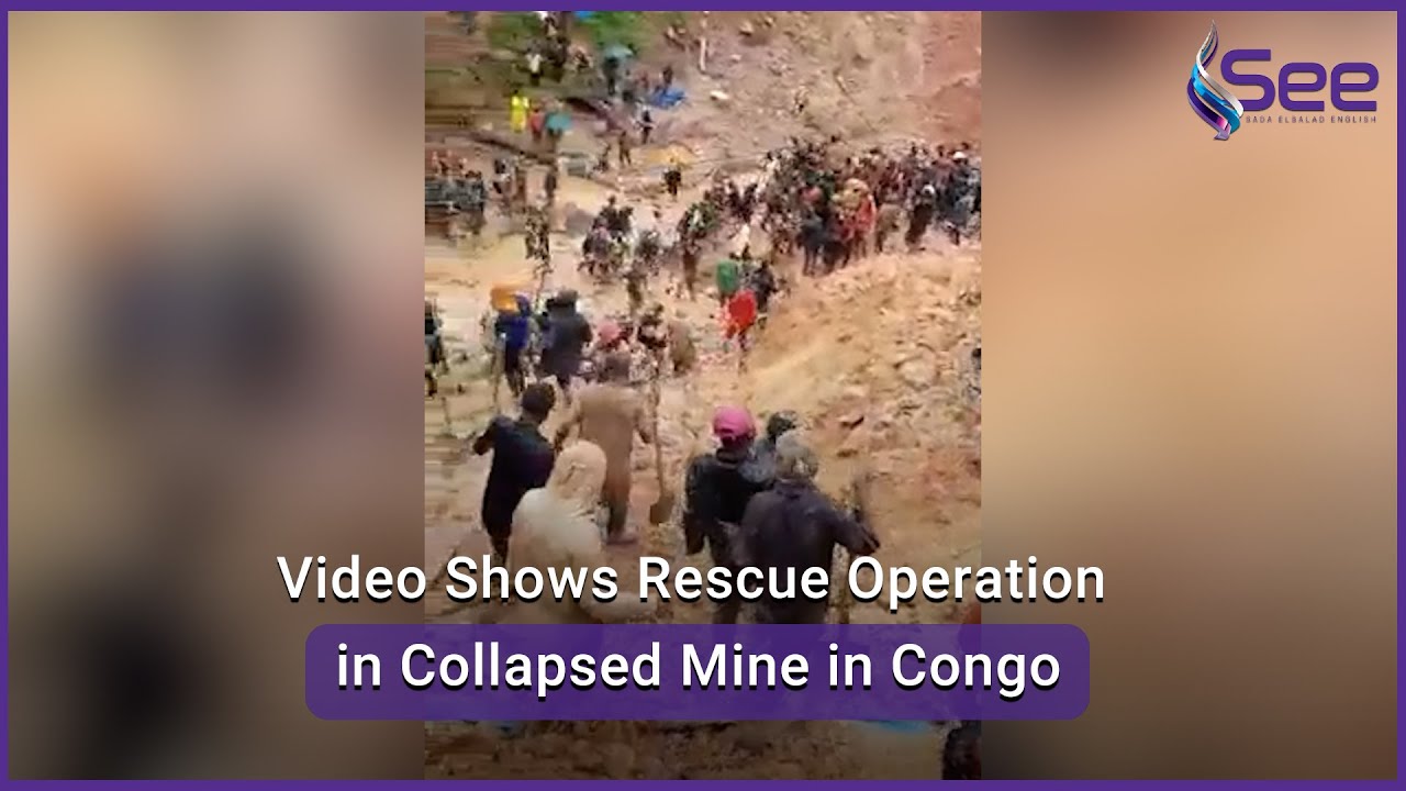 Video Shows Rescue Operation in Collapsed Mine in Congo - YouTube