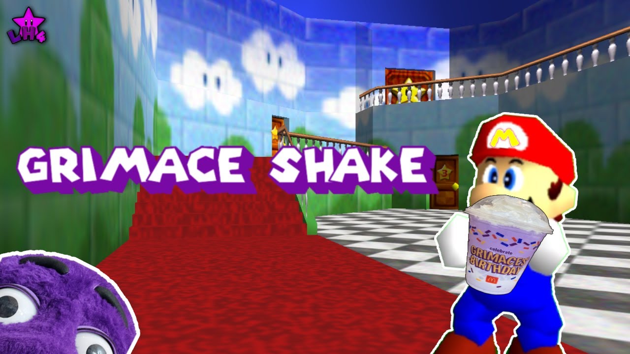 SM64 Minis: Mario tries the grimace shake! - YouTube