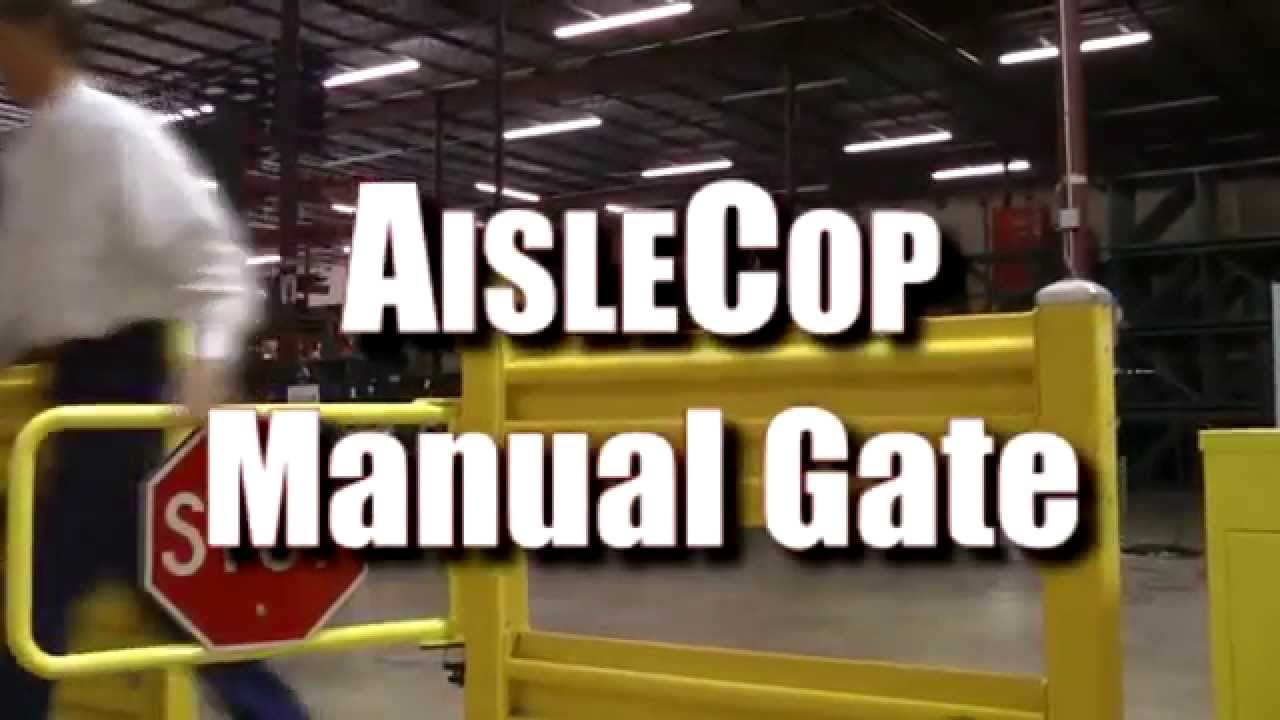AisleCop® Manual Pedestrian Gates - YouTube