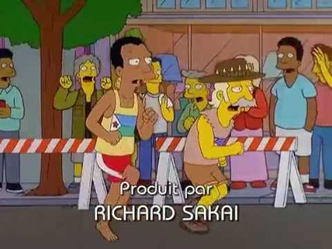 Homer court un marathon -Les Simpson (S12E4- Bart et son boys band ...
