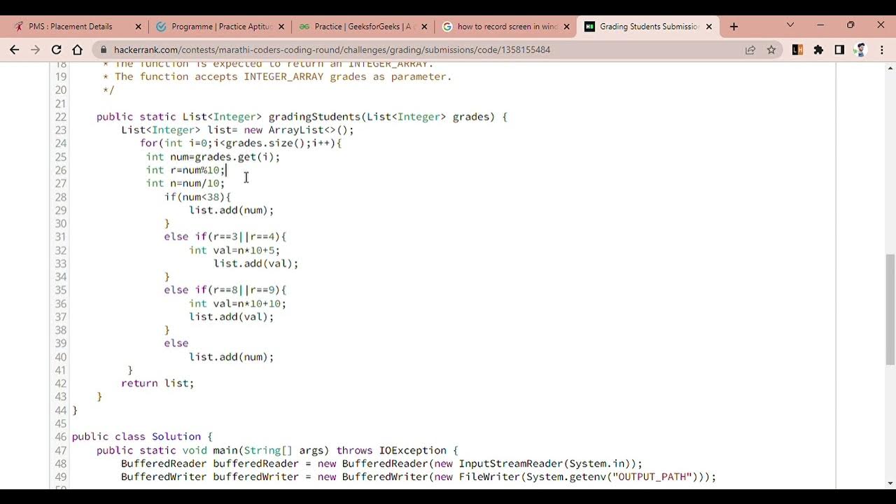 Hackerrank Challenge Problem Solving Day 1 September 22 Cdac Batch