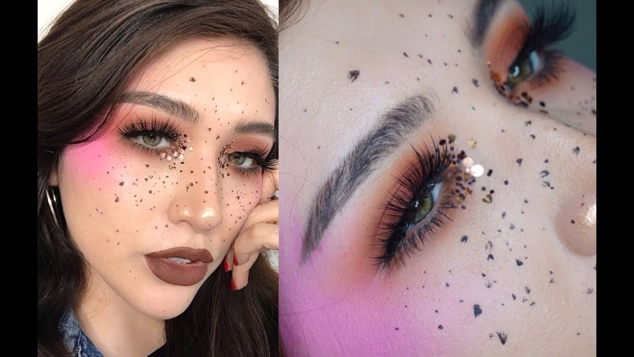 HEAVY BLUSH + GLITTER + LOTS OF SPOTS - YouTube