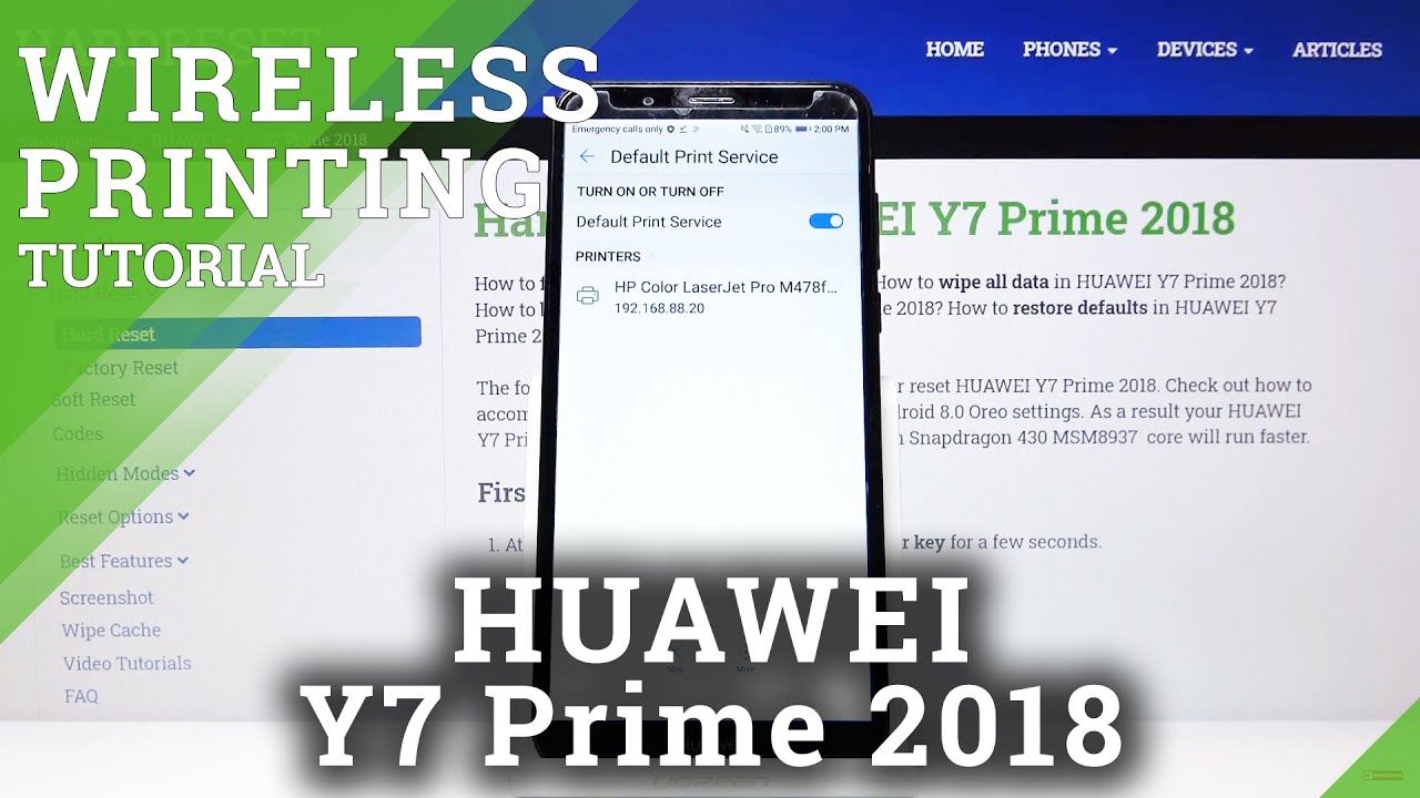 How to Connect Printer to Huawei Y7 Prime 2018 - Easily Pair Devices ...