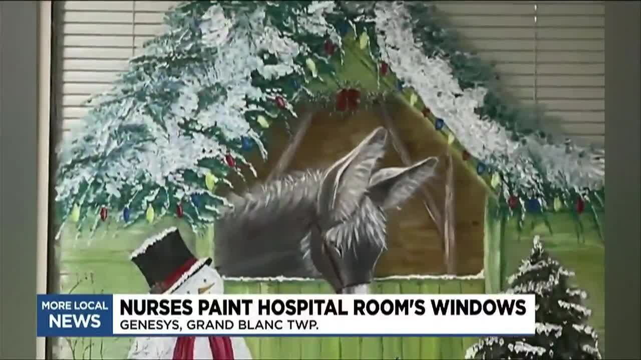 Nurses paint hospital rooms' windows - YouTube