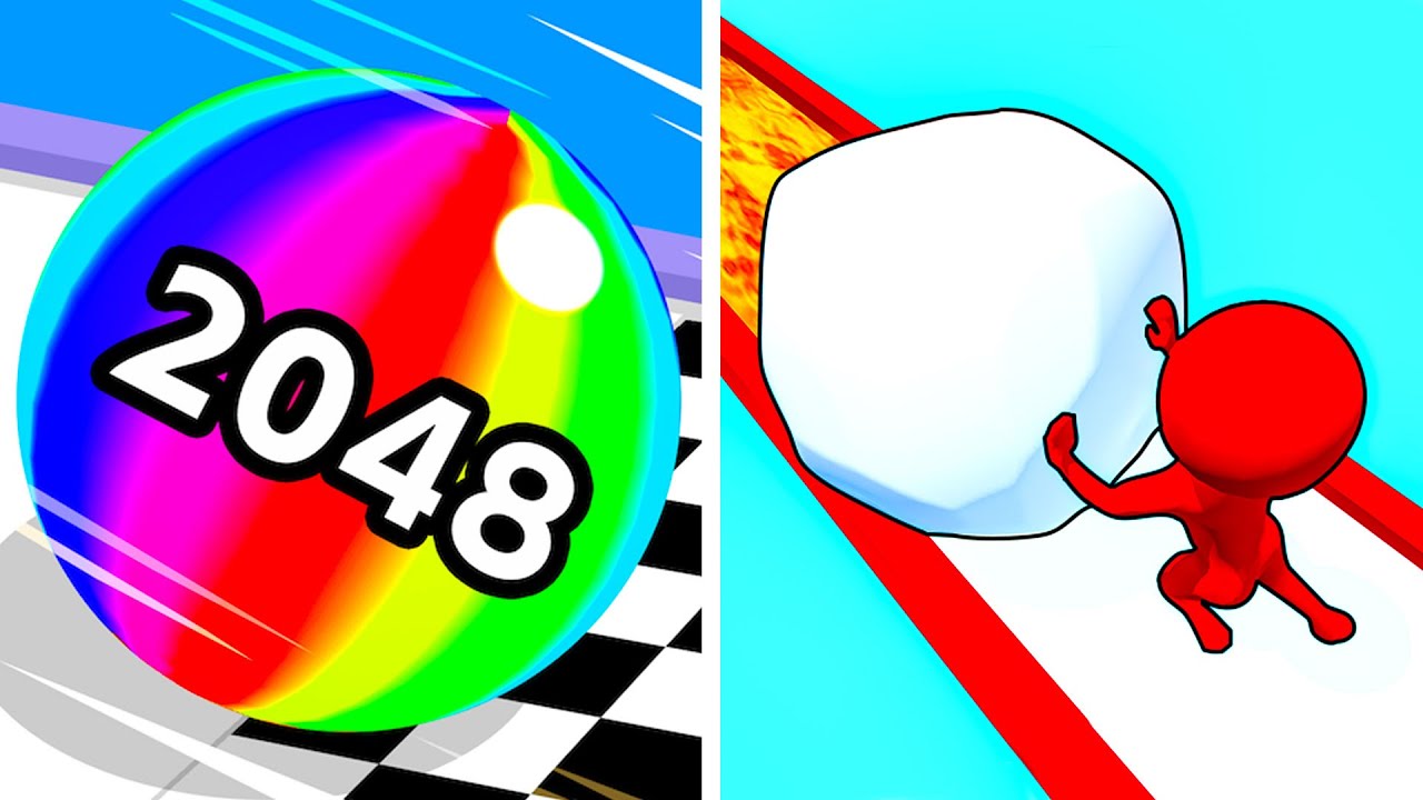 Ball Run 2048 vs Snow Race! 2048 Ball Game, Collect Snow & Run Gameplay ...