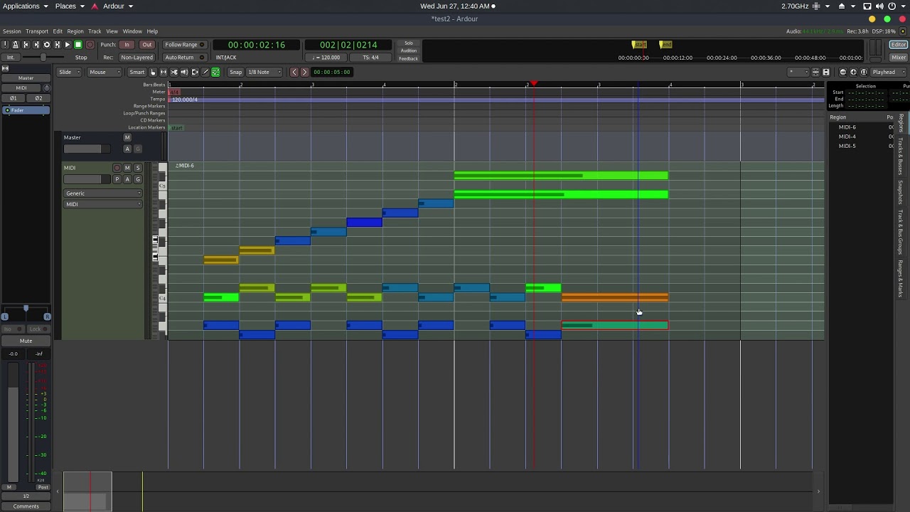 Ardour MIDI Velocity Bars Concept (Working Prototype) - YouTube
