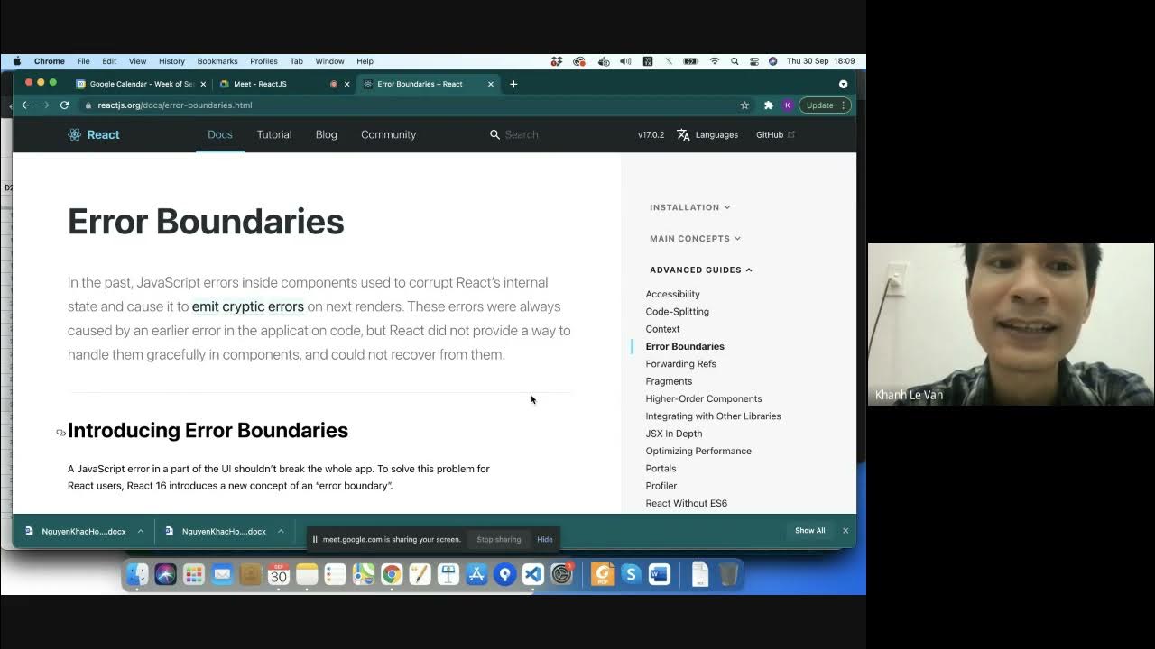 React JS - Lesson 8: Error Boundaries & Forwarding Refs - YouTube