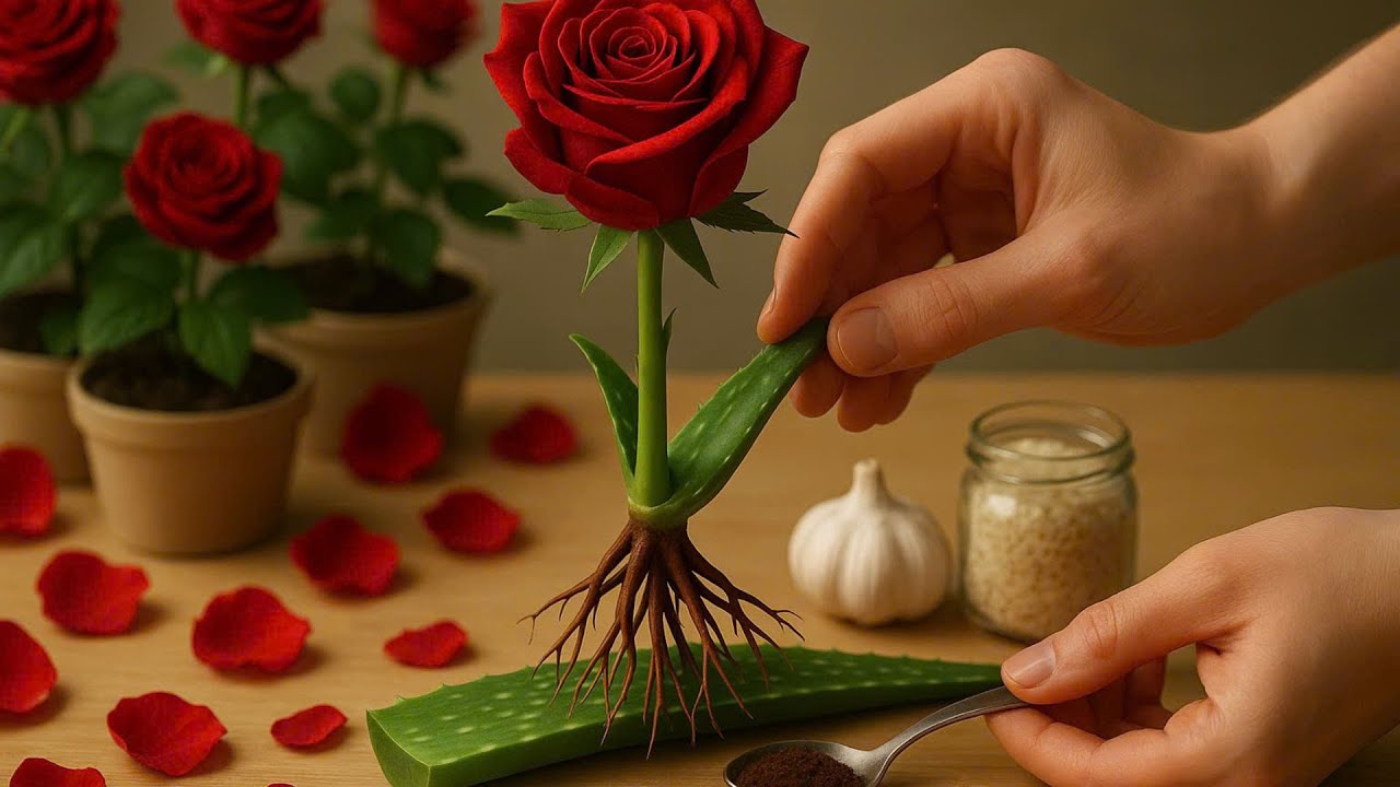 Unique and simple method to propagate roses at home - YouTube