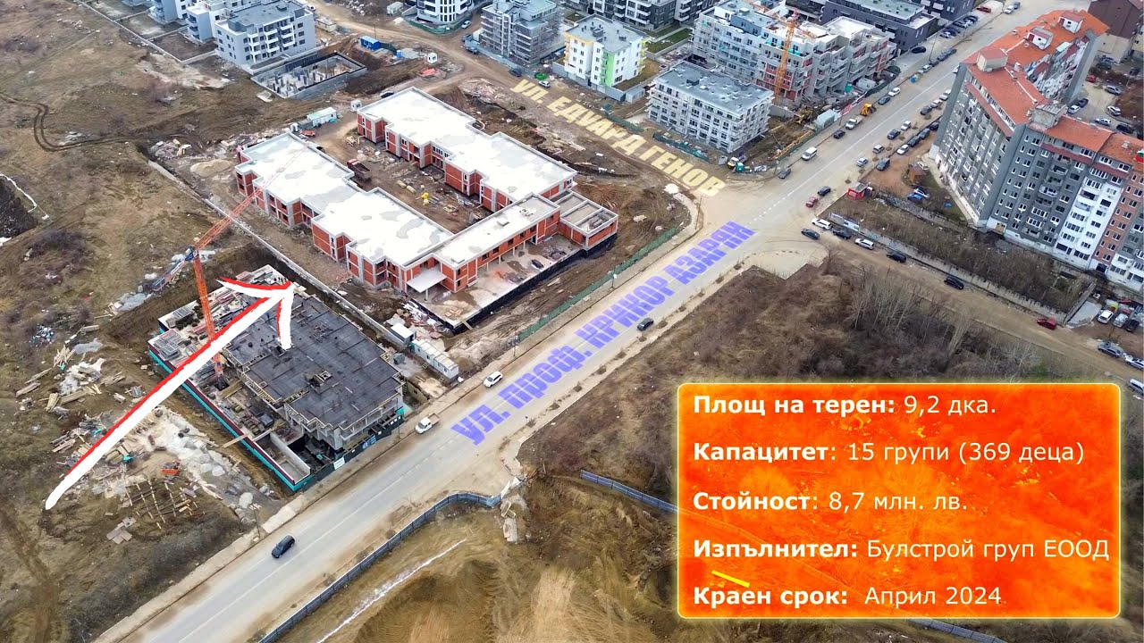 Строеж на нова ДЕТСКА ГРАДИНА в кв МАЛИНОВА ДОЛИНА Студентски град
