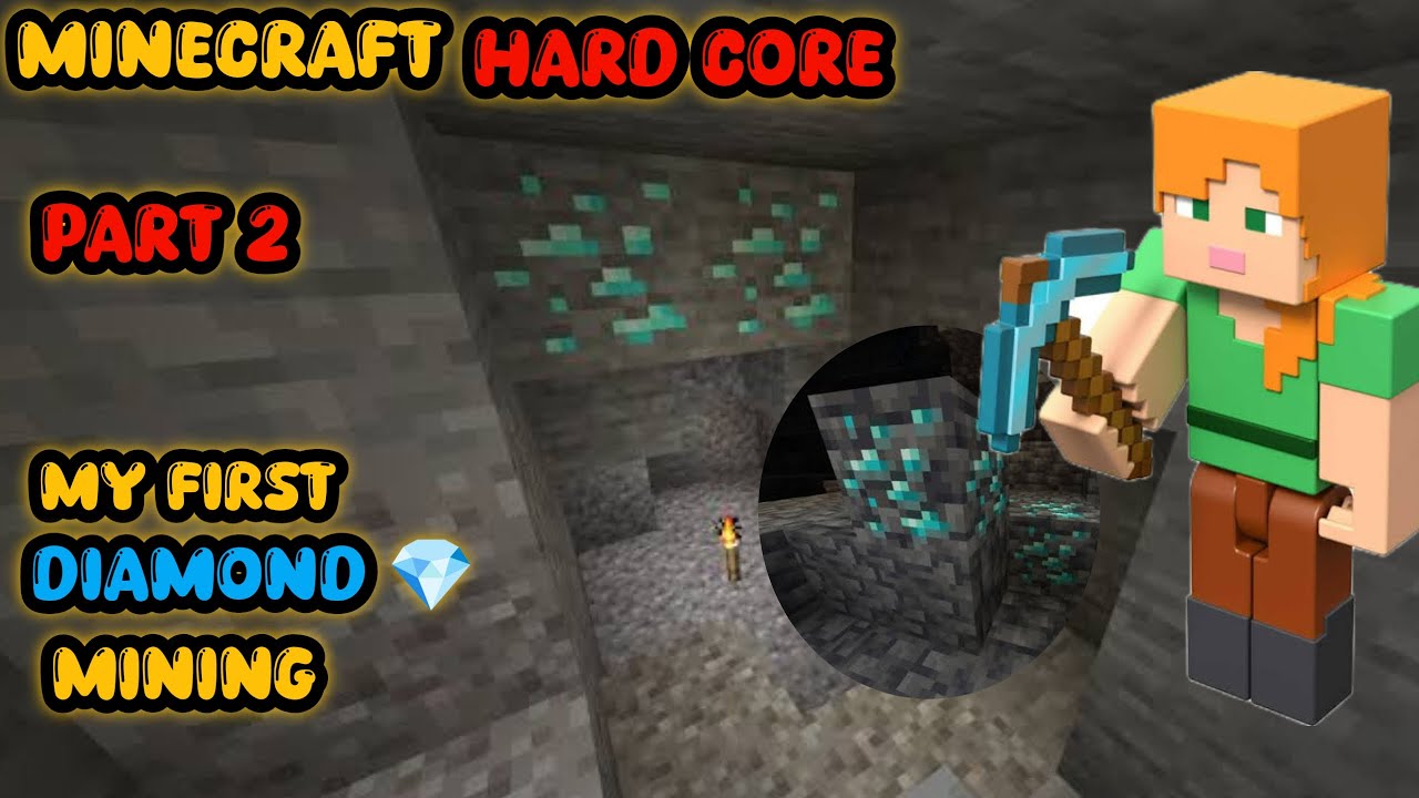 My First Diamond Mining in Minecraft PE | Minecraft Survival Hardcore ...