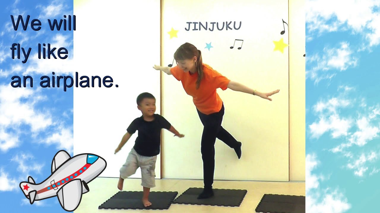 English Plus: Shoulder roll & airplane pose Directions using adverbs ...