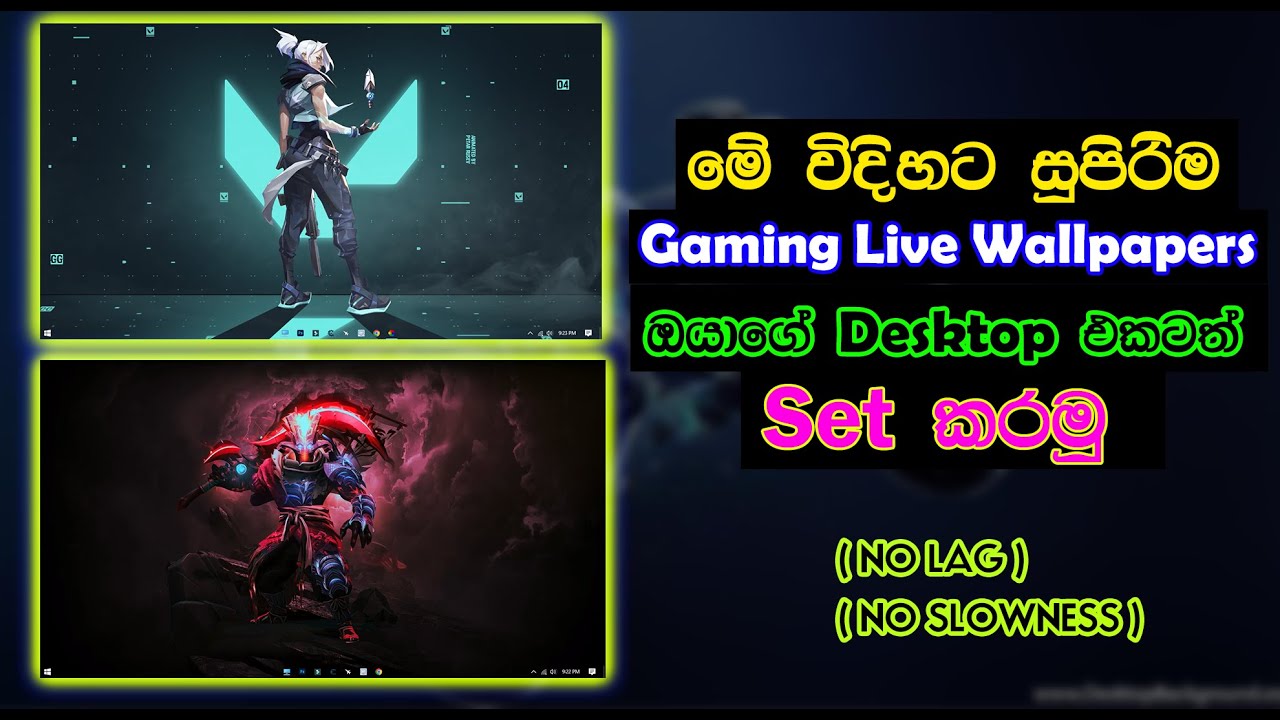 How to Set Gaming Live Wallpapers to your Desktop | Sinhala ...