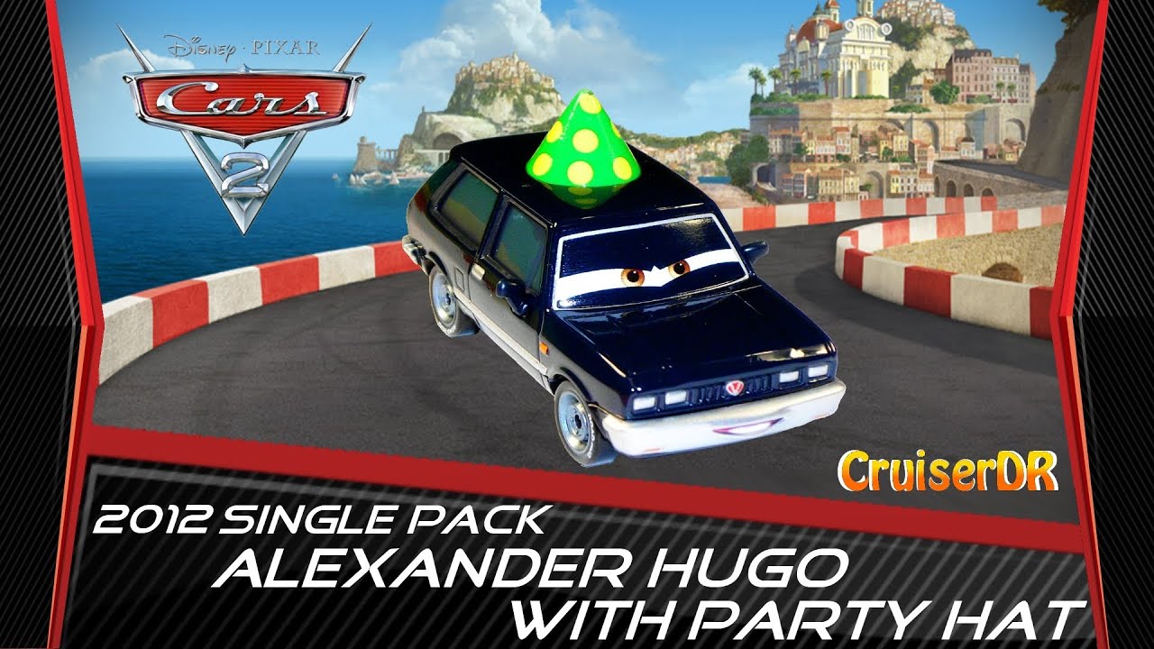 Disney Pixar Cars 2 Diecast Alexander Hugo with Party Hat (mit Partyhut ...