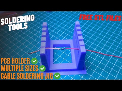 3D printed soldering jig, free stl files - YouTube