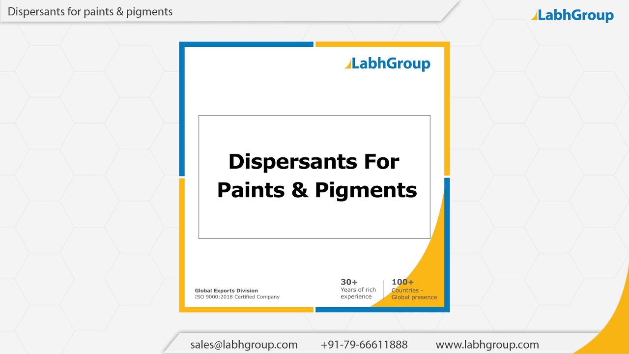 Dispersants for paints & pigments | Labh Group - YouTube