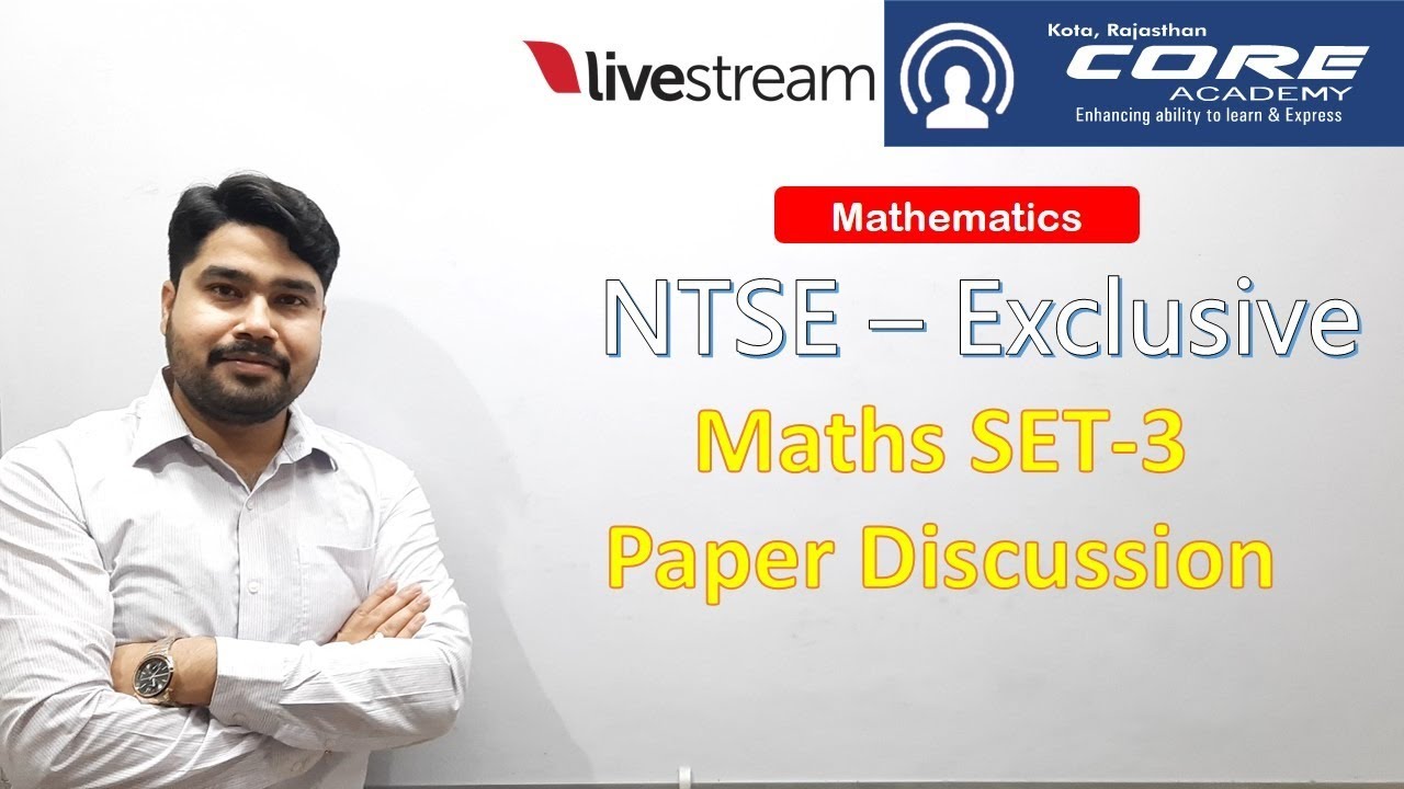 NTSE | Maths | SET-3 | Paper Discussion - YouTube