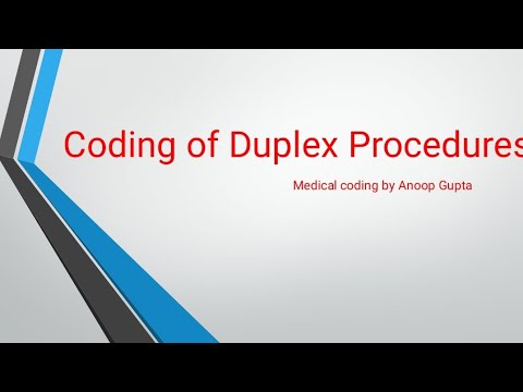 Coding of Duplex procedures | medical coding | Radiology Coding - YouTube
