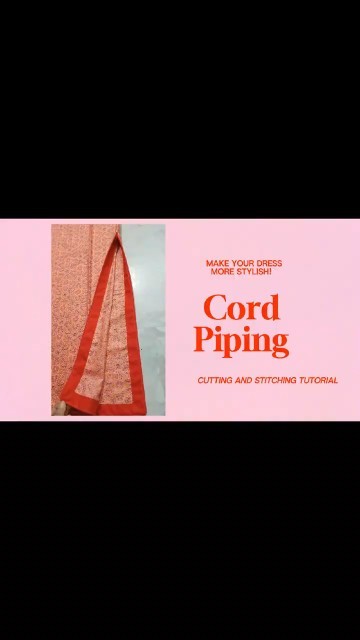 Cord piping cutting and Stitching easy way #cordpiping #shorts - YouTube