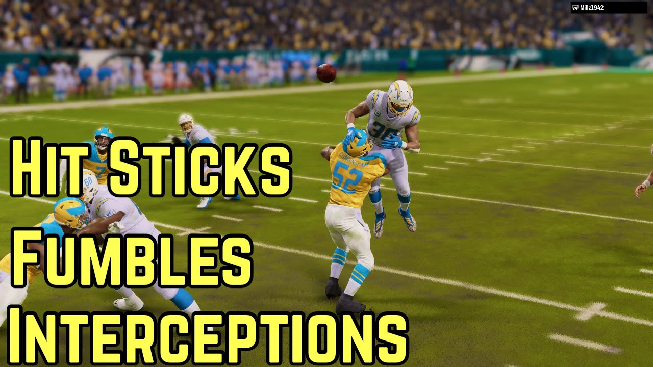 Madden 24 Hit Sticks And Interceptions Highlight Compilation! - YouTube