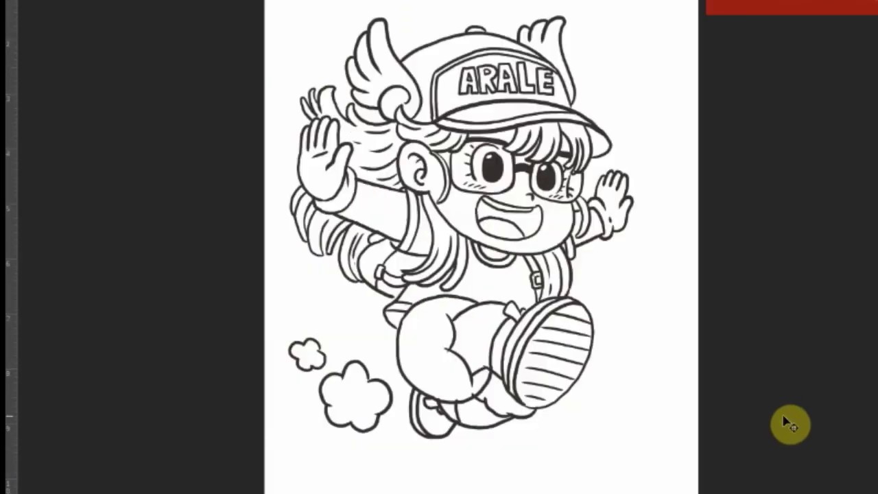 speed drawing arale - YouTube