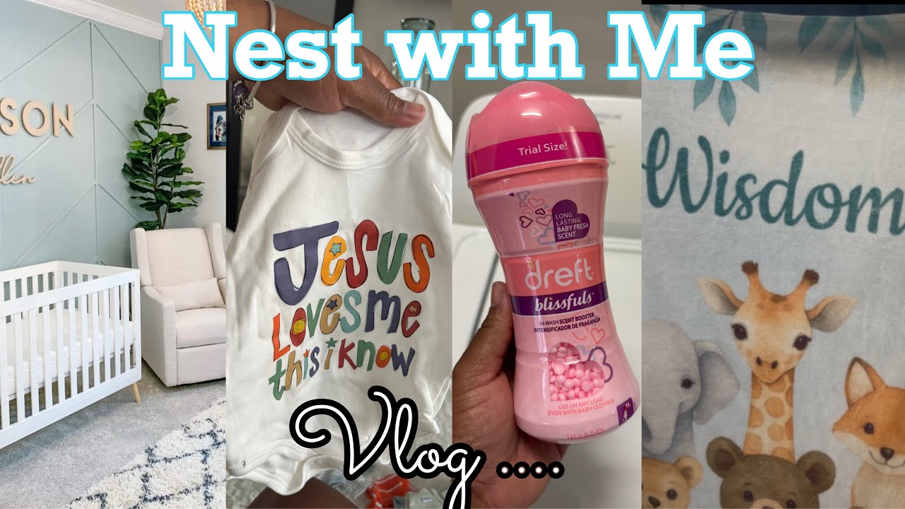 NESTING VLOG| NURSERY UPDATE| DOING BABY 1st LAUNDRY| ORGANIZING BABY ...