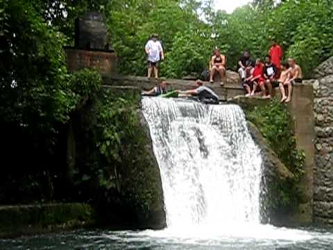 San Marcos Kayaking Waterfall Drop - YouTube