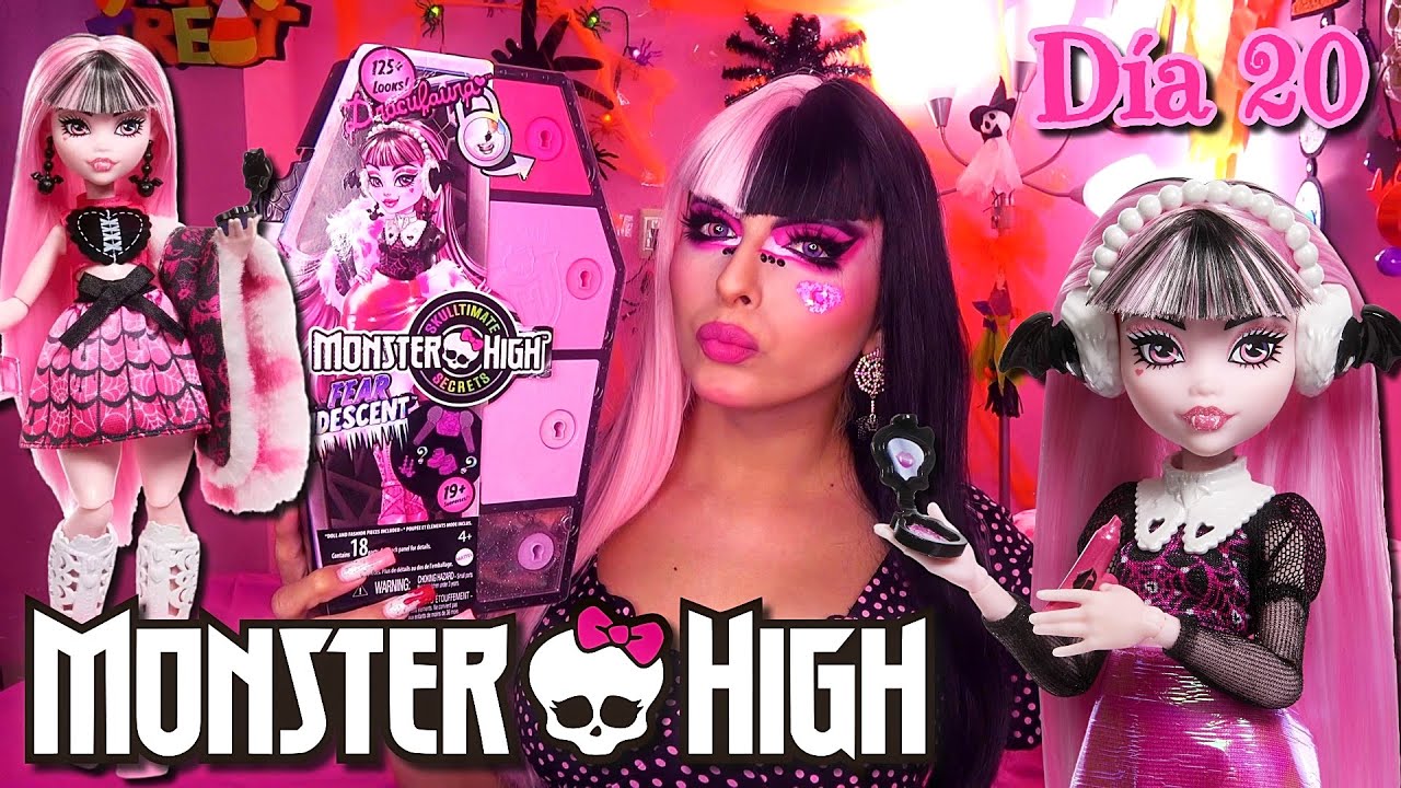 Monster High Draculaura Fear Idescent *Día 20 Naiioween* - YouTube