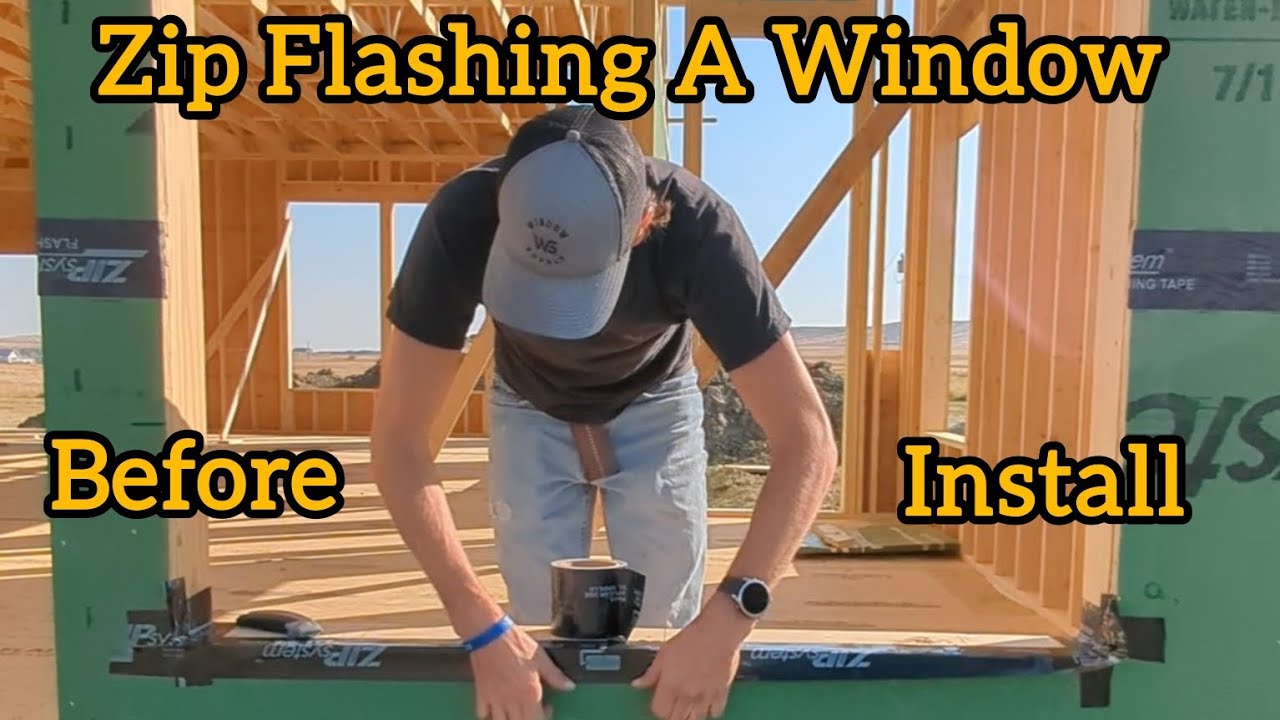 Zip Flashing A Window Before Install. - YouTube
