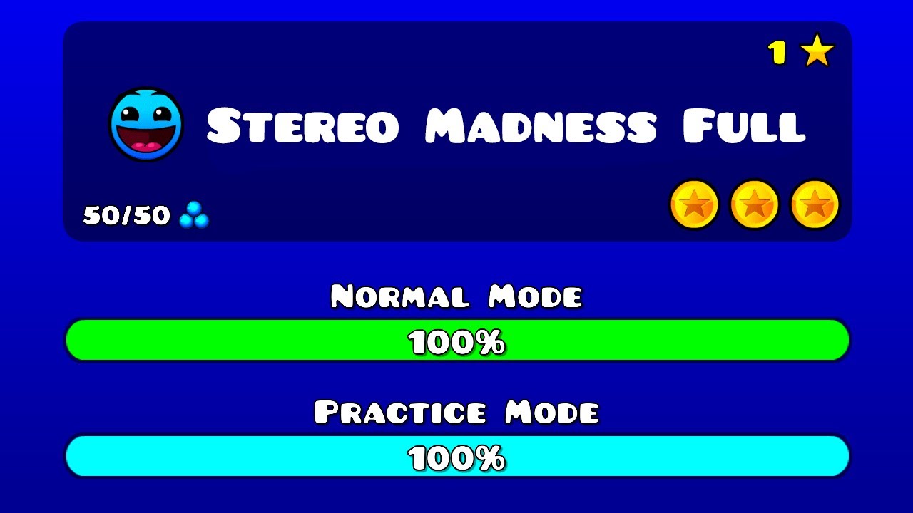 Stereo Madness Full - Geometry Dash - YouTube