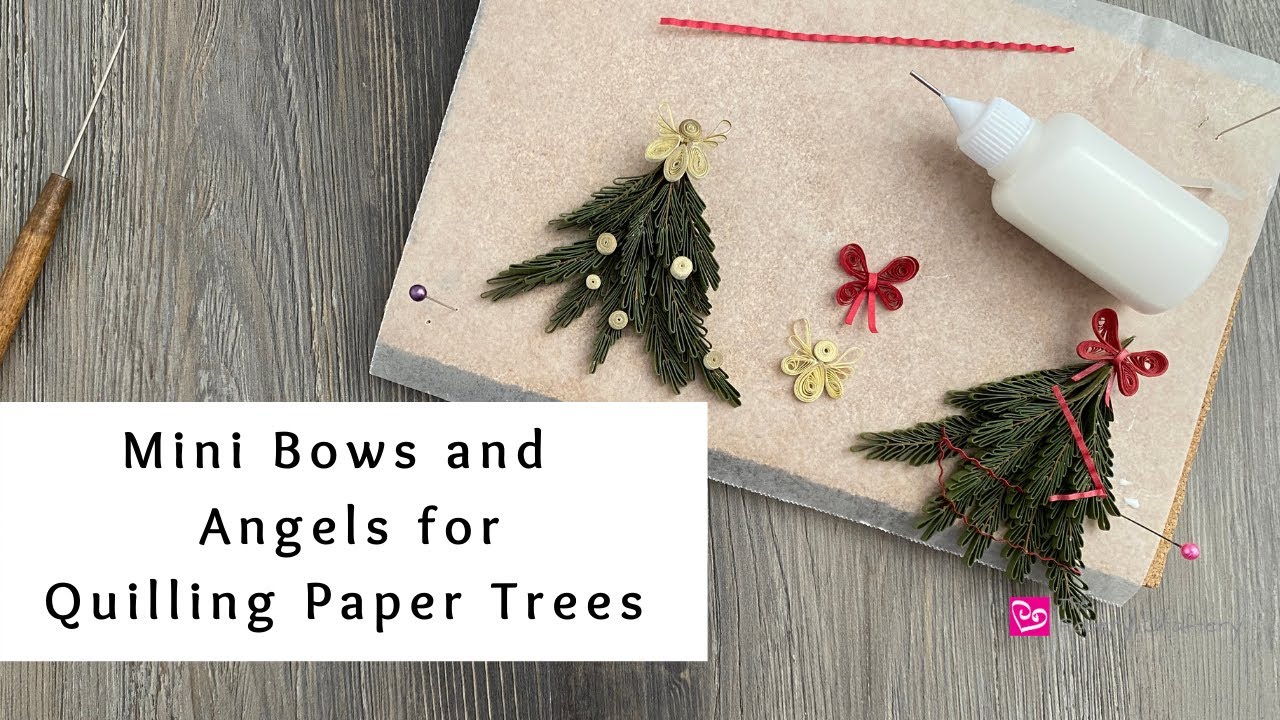 How to Make Quilling Paper Angels and Bows | Holiday Quilling Paper ...