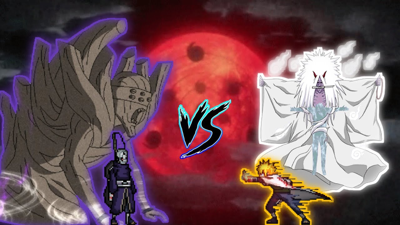 Obito Uchiha All Form(By Vezz The Gamer) VS Yellow Flash Minato in Jump ...