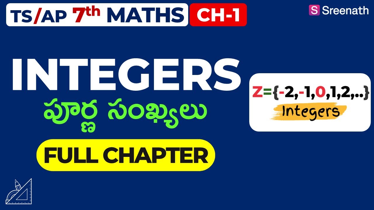 Integers: Full Chapter in తెలుగు | TS/AP Class 7 Maths | Chapter 1 ...