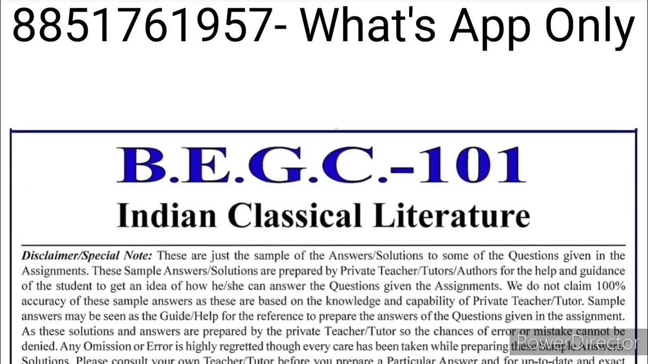 BEGC 101 Solved Assignment 2022-23 | BEGC 101 Solved Assignment 2022-23 PDF | BEGC 101 English ...
