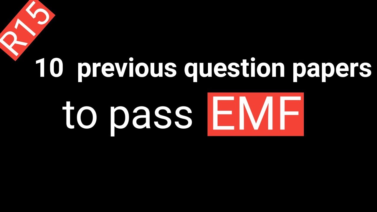 10 questions to pass EMF || EMF || Jntua - YouTube