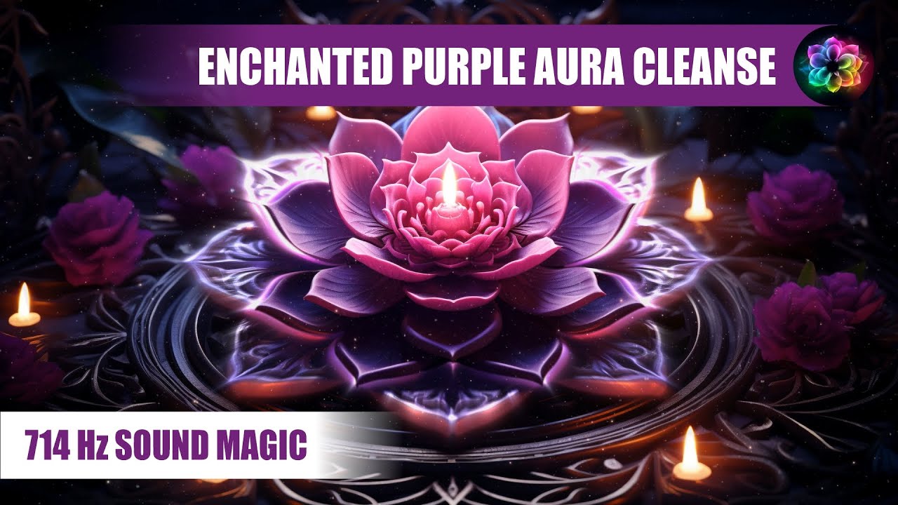 Enchanted Purple Aura Cleanse with 714Hz Sound Magic - YouTube