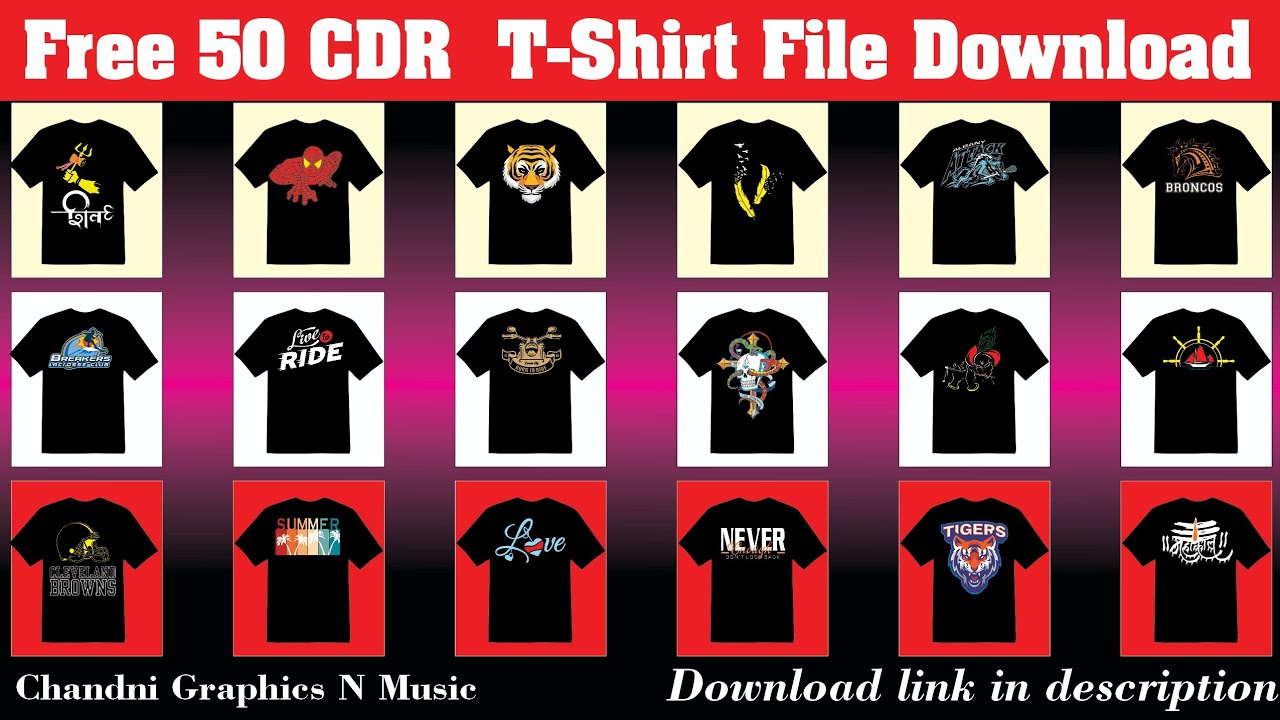 Free 50 CDR T-Shirt File Download I How To Download Free Tshirt Cdr ...