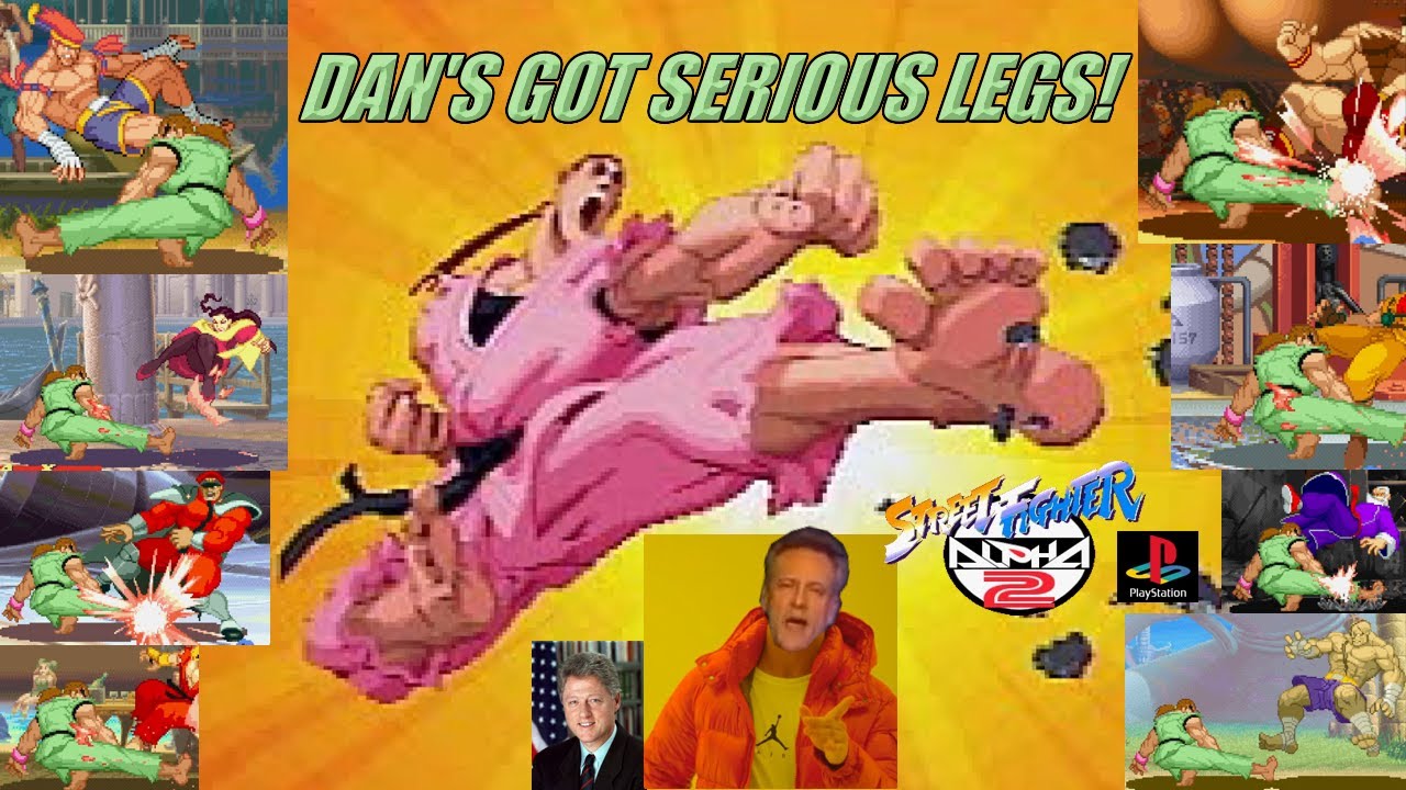 DAN'S GOT SERIOUS LEGS! (Street Fighter Alpha 2 PS1 Playthrough) - YouTube