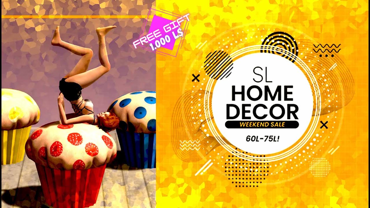 🟪 SL HOME DECOR WEEKEND SALE | Second life | Weekly Event | Free Gift 💝 ...