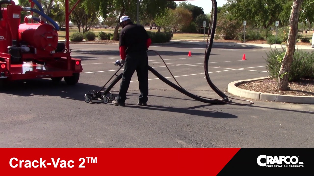 Crafco Crack Vac 2 The Most Effective Crack Cleaner - YouTube