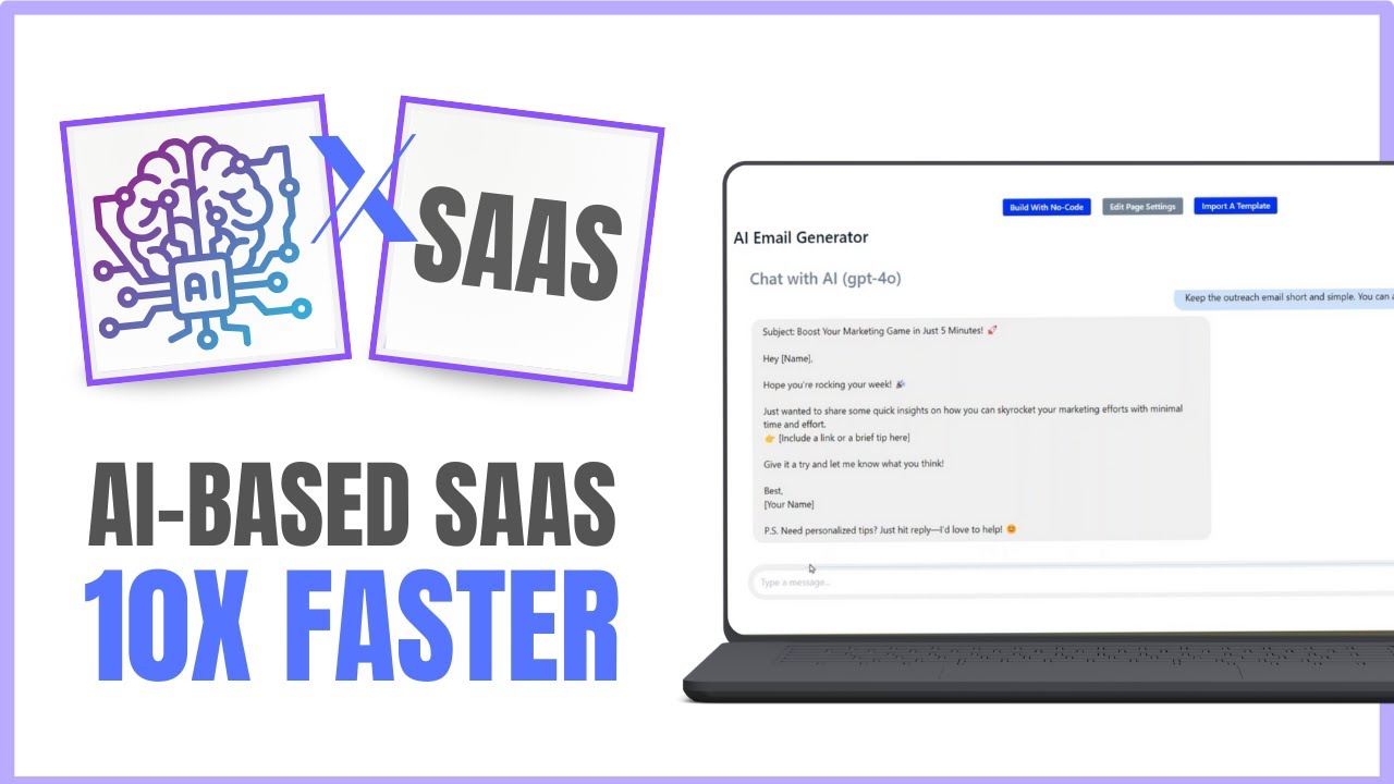 Build AI based SaaS without any coding | Building AI email generator ...