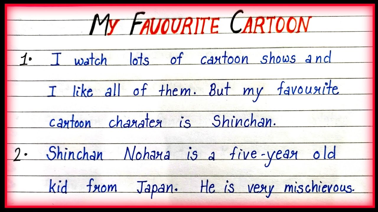 10 Lines on My Favourite Cartoon Character Shinchan In English| - YouTube