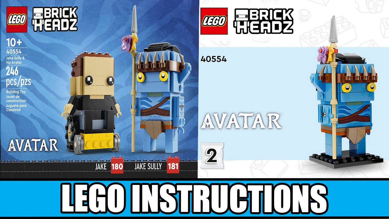 LEGO Instructions | Avatar BrickHeadz | 40554 | Jake Sully & His Avatar ...